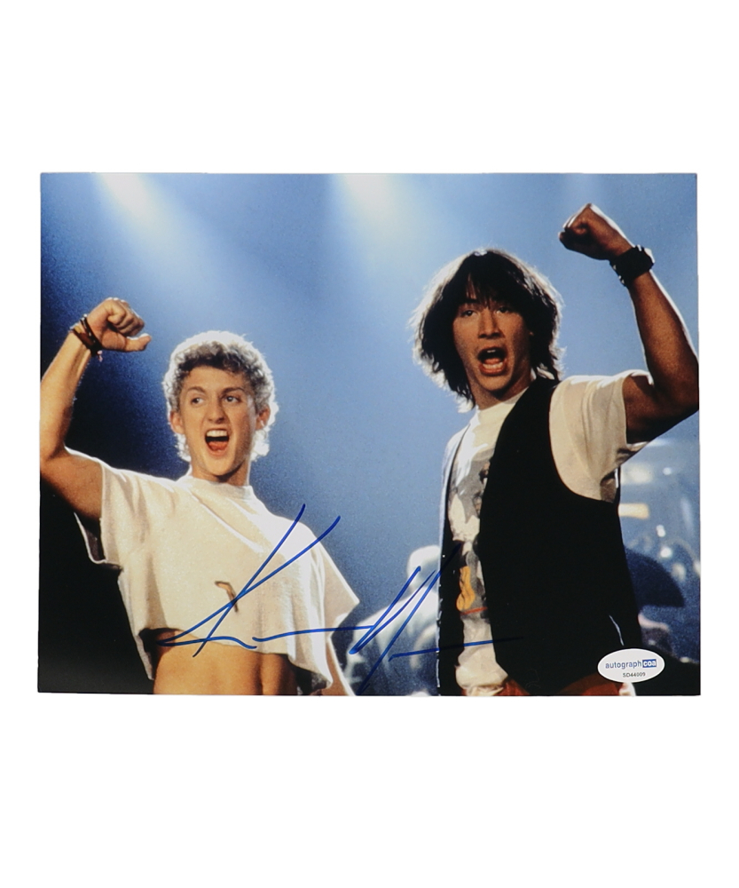 Keanu Reeves Signed "Bill & Ted's Excellent Adventure" 8x10 Photo (ACOA ...