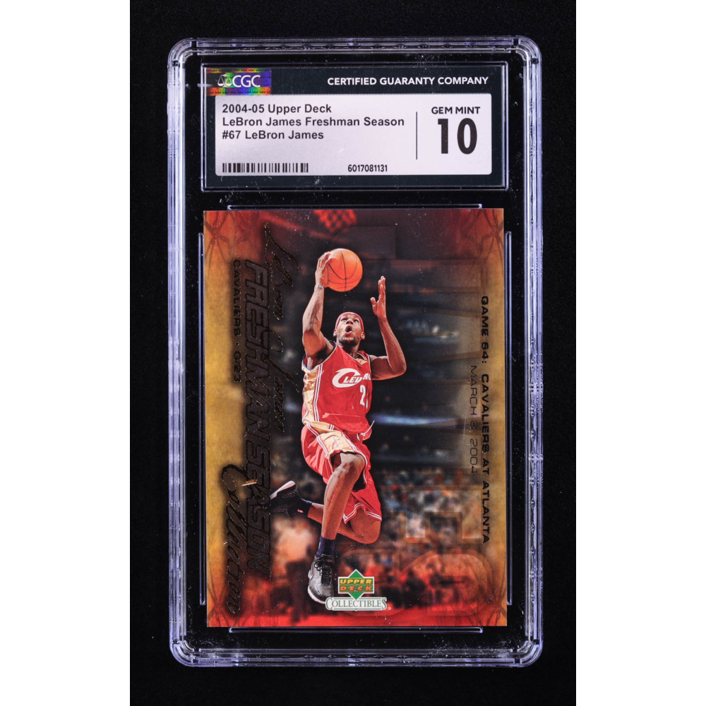 LeBron James 2004 Upper Deck LeBron James Freshman Season #67 (CGC 10 ...