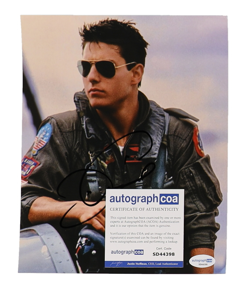 Tom Cruise Signed "Top Gun" 8x10 Photo (AutographCOA) | Pristine Auction