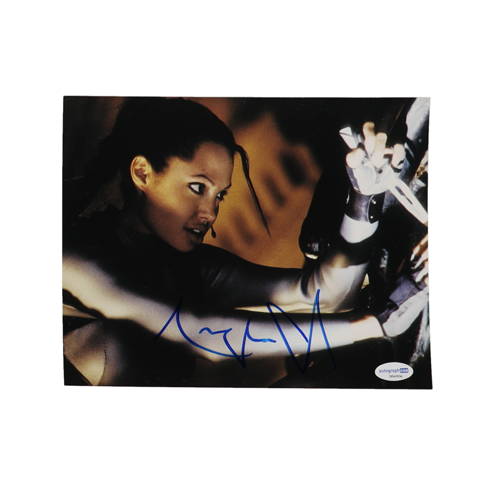 Angelina Jolie Signed "Lara Croft: Tomb Raider" 8x10 Photo (ACOA ...