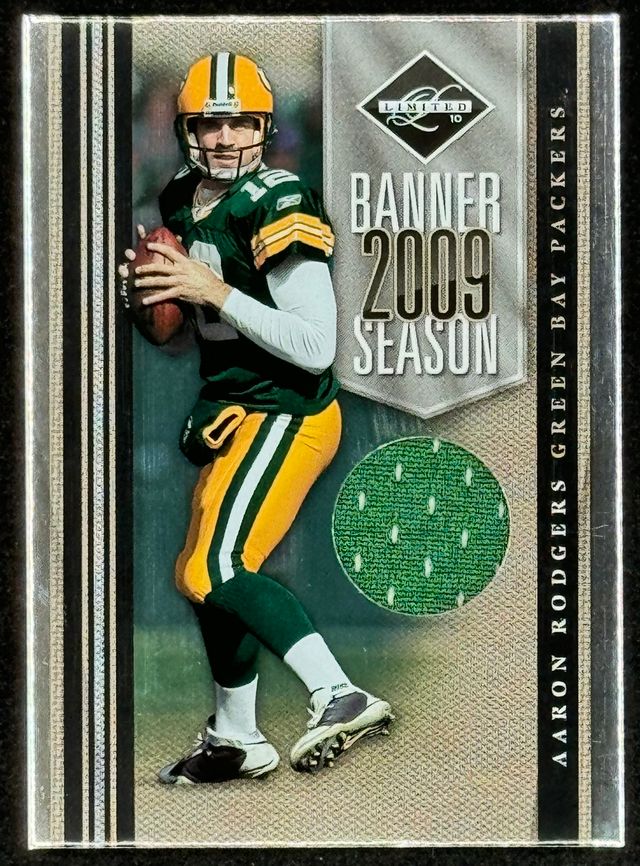 Aaron Rodgers 2010 Limited Banner Season Materials #2 #99/100 ...