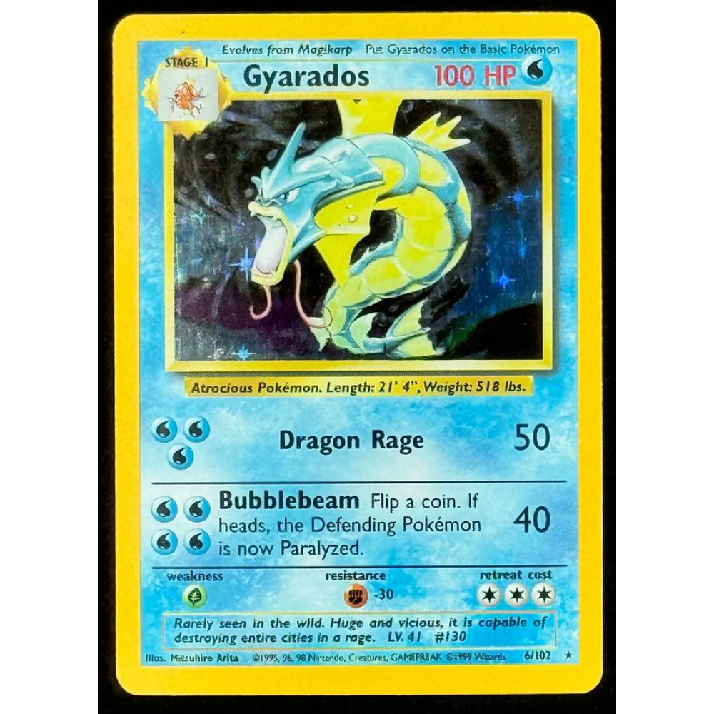 Gyarados 1999 Pokemon Base Unlimited #6 Holo | Pristine Auction