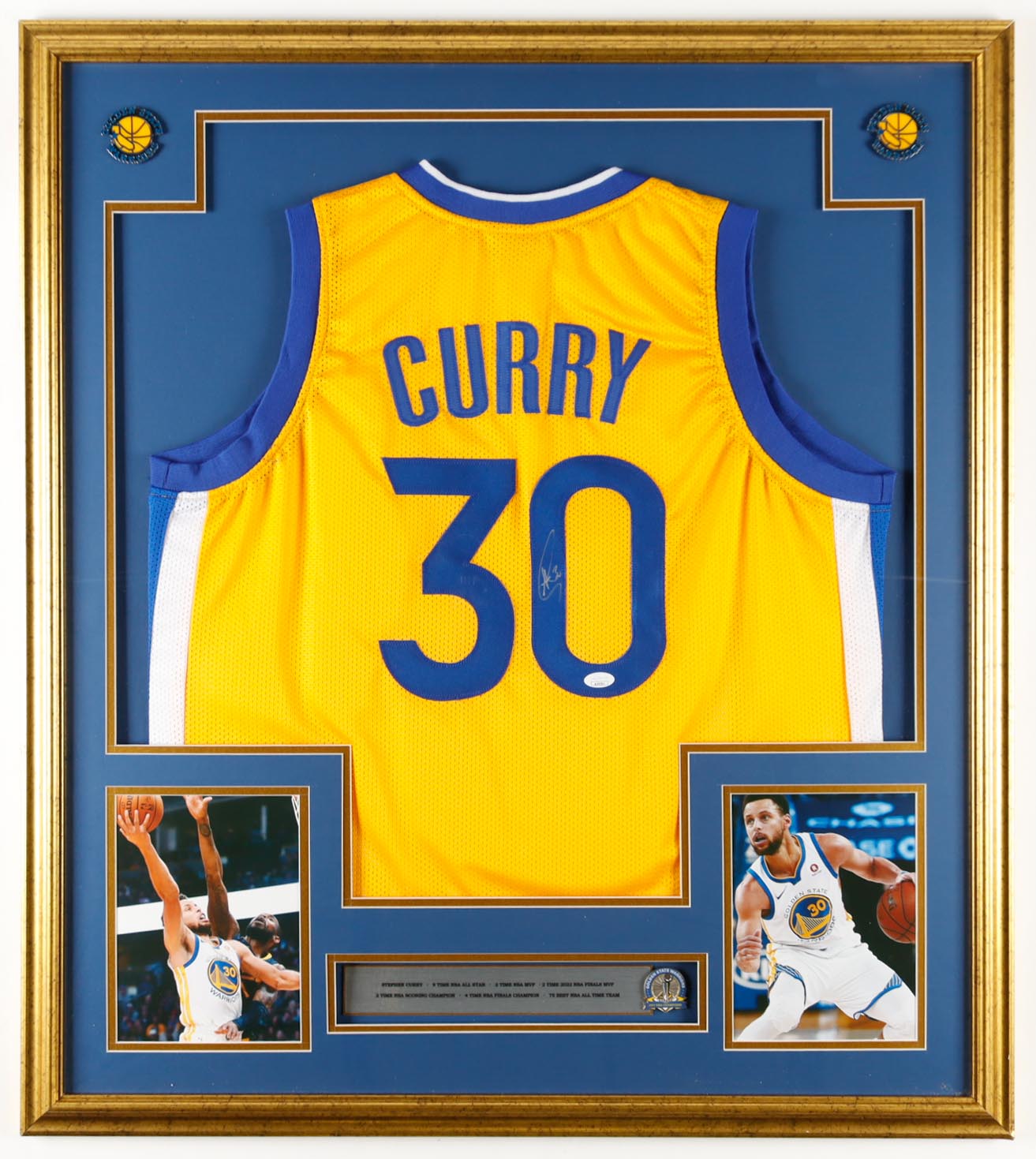 Stephen Curry Signed Custom Framed Jersey Display With LE 2017 NBA ...