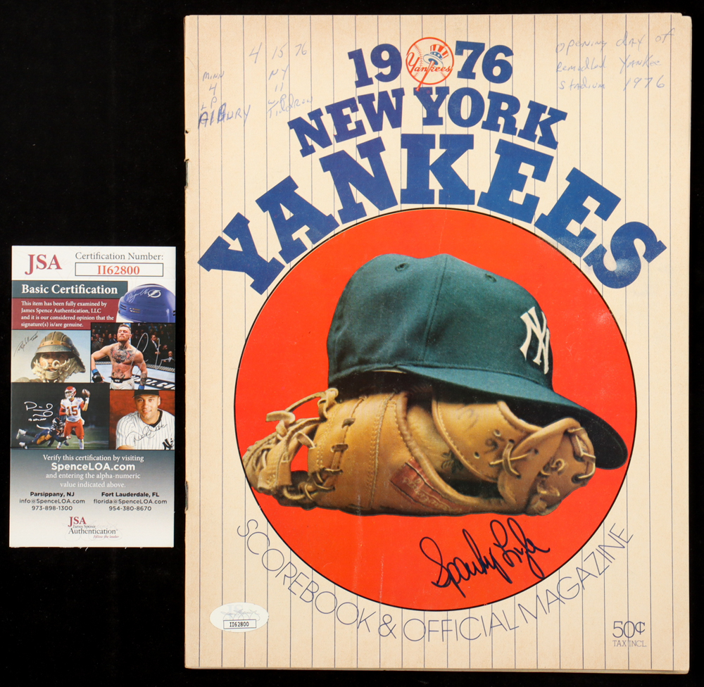 Brooks Robinson Signed 1976 Yankees Program & Scorecard (JSA ...