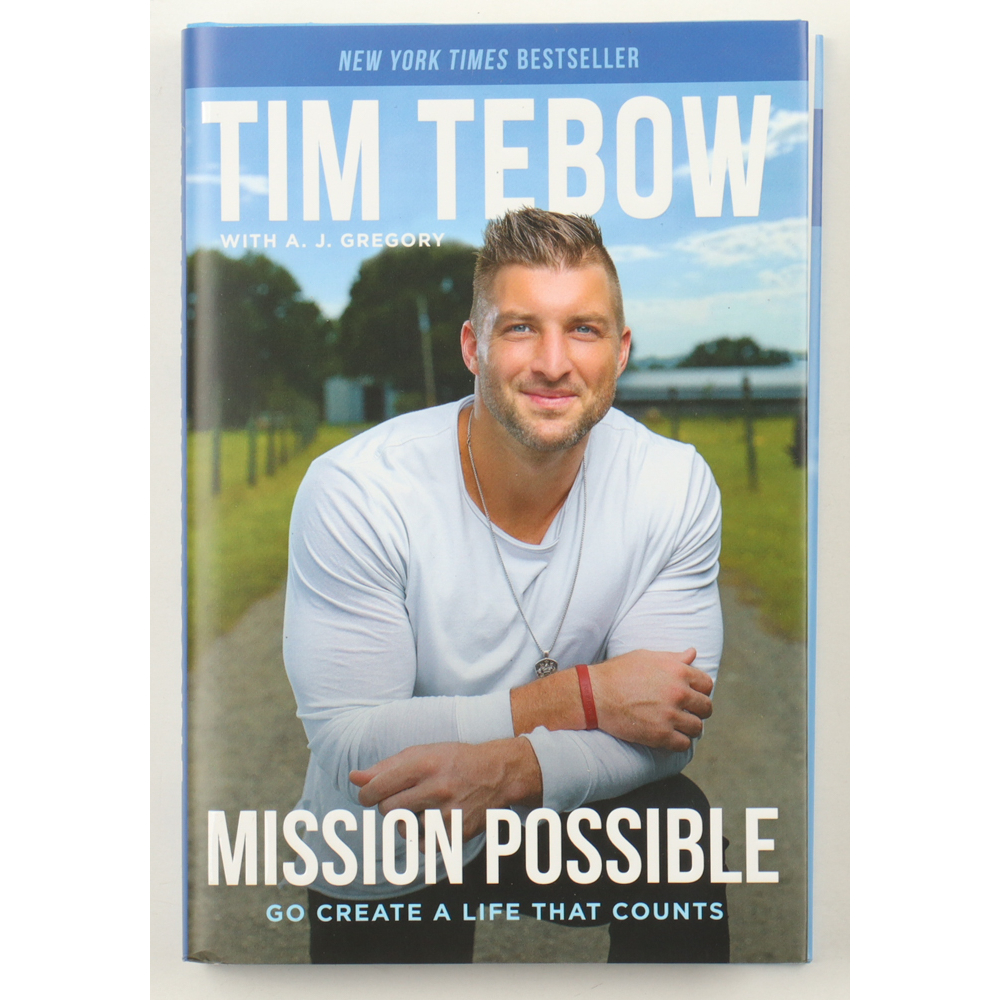 Tim Tebow Signed "Mission Possible" Hard Cover Book (JSA) | Pristine ...