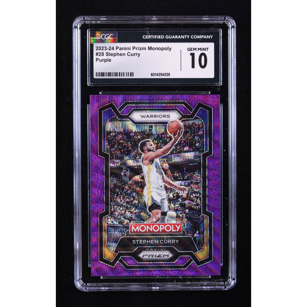 Stephen Curry 2023-24 Panini Prizm Monopoly Purple #28 (CGC 10 ...