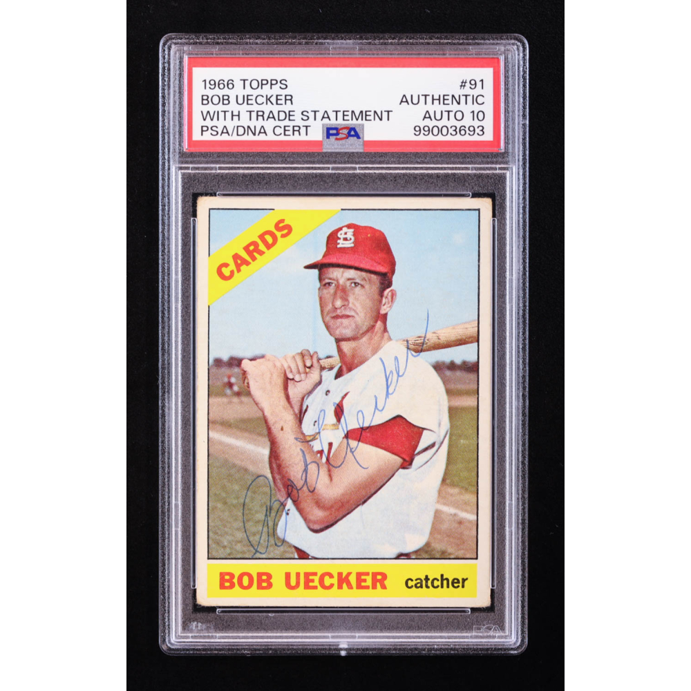 Bob Uecker Signed 1966 Topps #91 (PSA | Autograph Grade 10) | Pristine ...