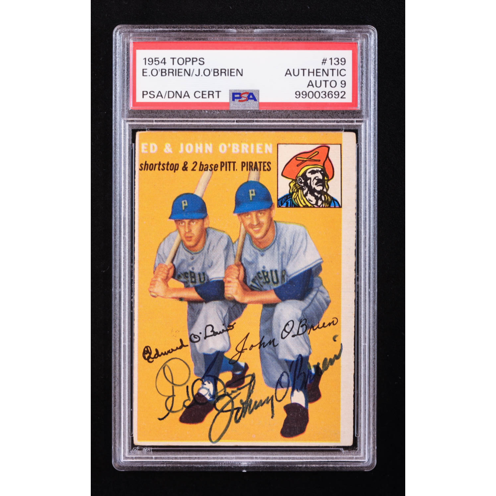 Ed O'Brien & John O'Brien Signed 1954 Topps #139 (PSA | Autograph Grade ...