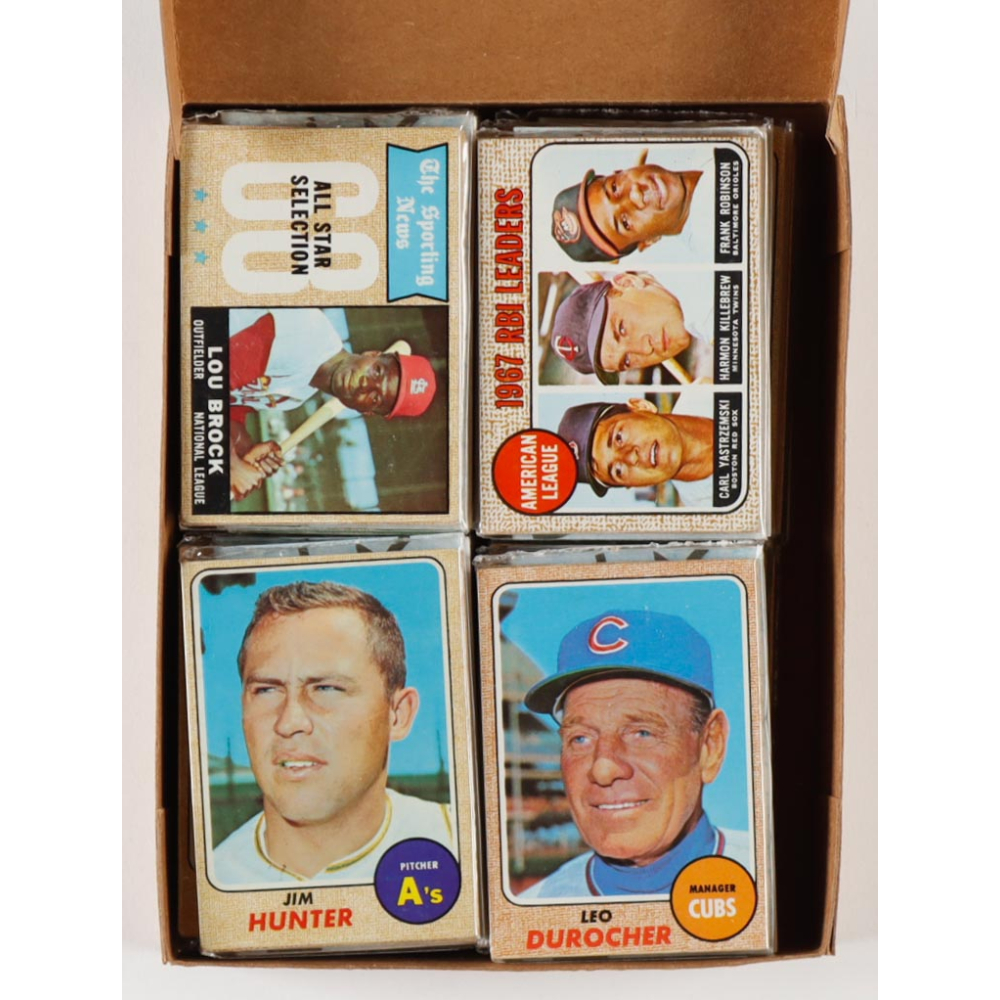 1968 Topps Baseball Cello Fun Pack Vending Box with (20) Packs ...