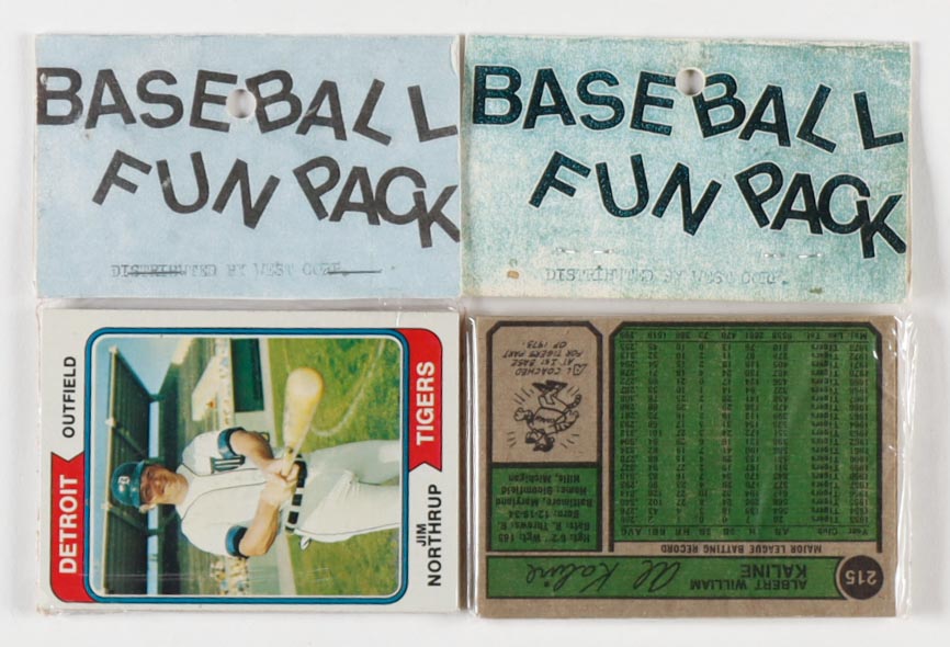 1974 Topps Baseball Cello Fun Pack Vending Box with (20) Packs ...