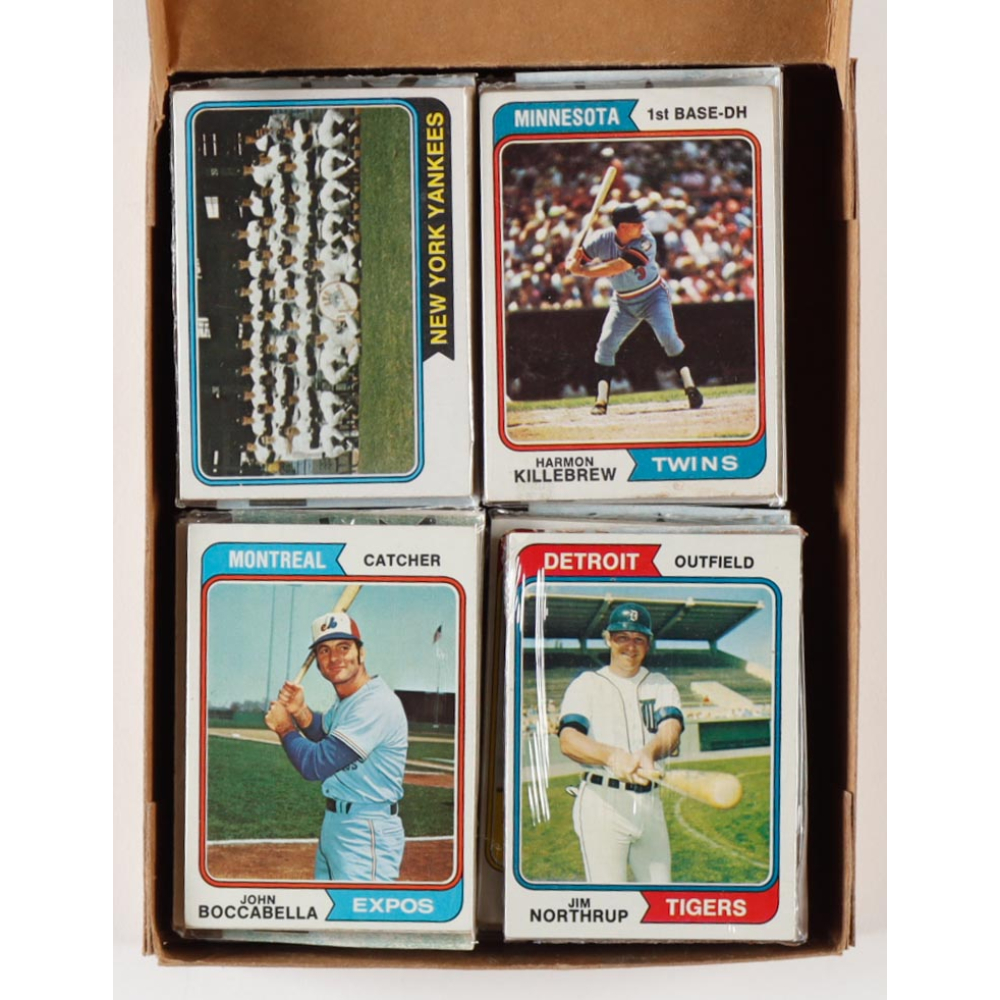1974 Topps Baseball Cello Fun Pack Vending Box with (20) Packs ...