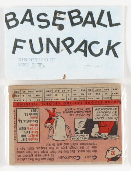 1958 Topps Baseball Card Fun Pack with (10) Cards | Pristine Auction