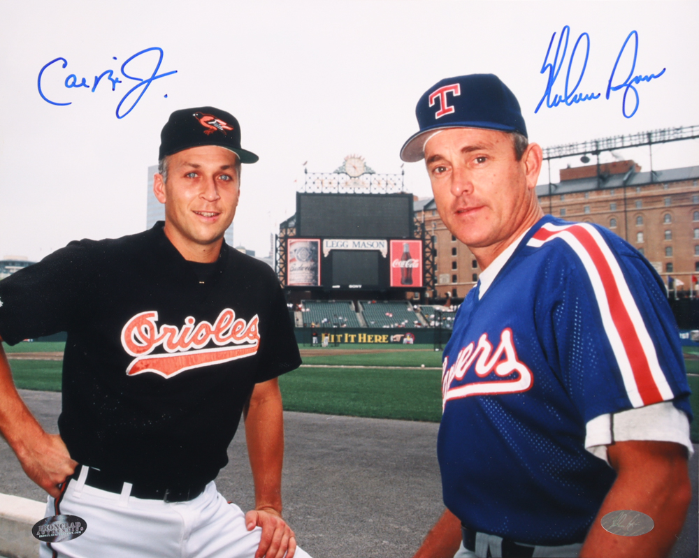 Cal Ripken Jr. & Nolan Ryan Signed 8x10 Photo (Ironclad & Ryan ...