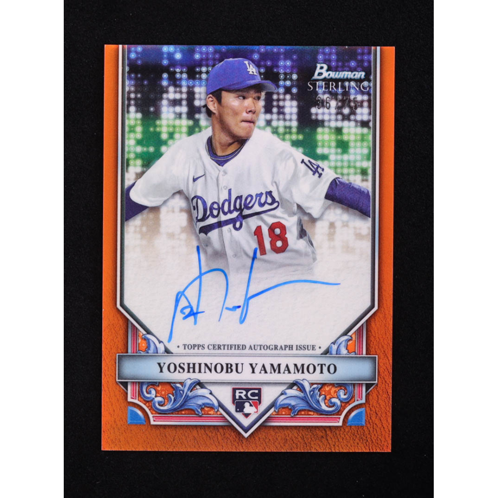 Yoshinobu Yamamoto 2024 Bowman Sterling Rookie Autographs Orange ...
