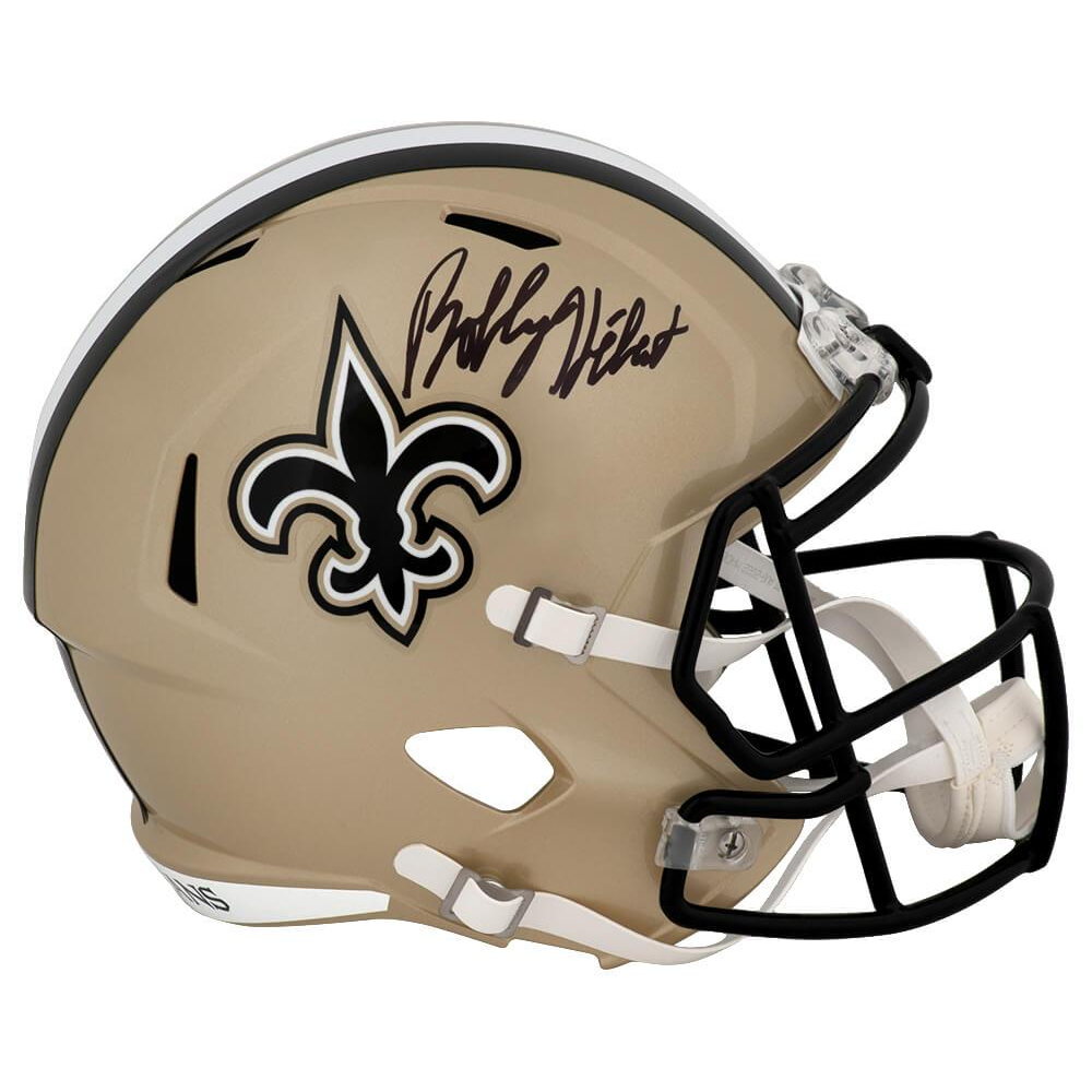 Bobby Hebert Signed Saints Full-Size Speed Helmet (Schwartz) | Pristine ...