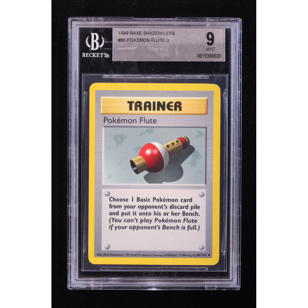 Pokemon Flute 1999 Pokemon Base Shadowless #86 (BGS 9) | Pristine Auction