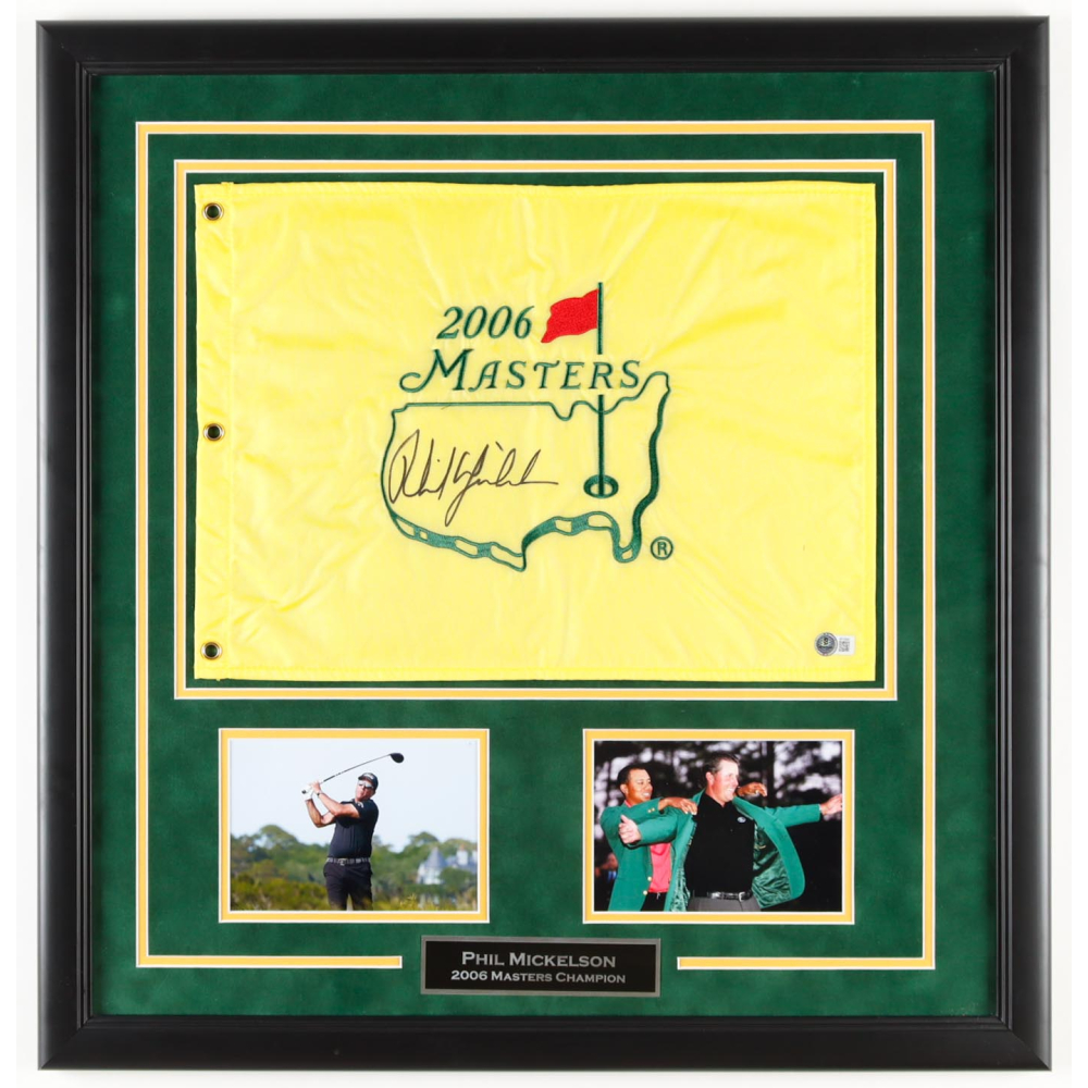 Phil Mickelson Signed 2006 Masters PGA Championship Custom Framed Pin ...