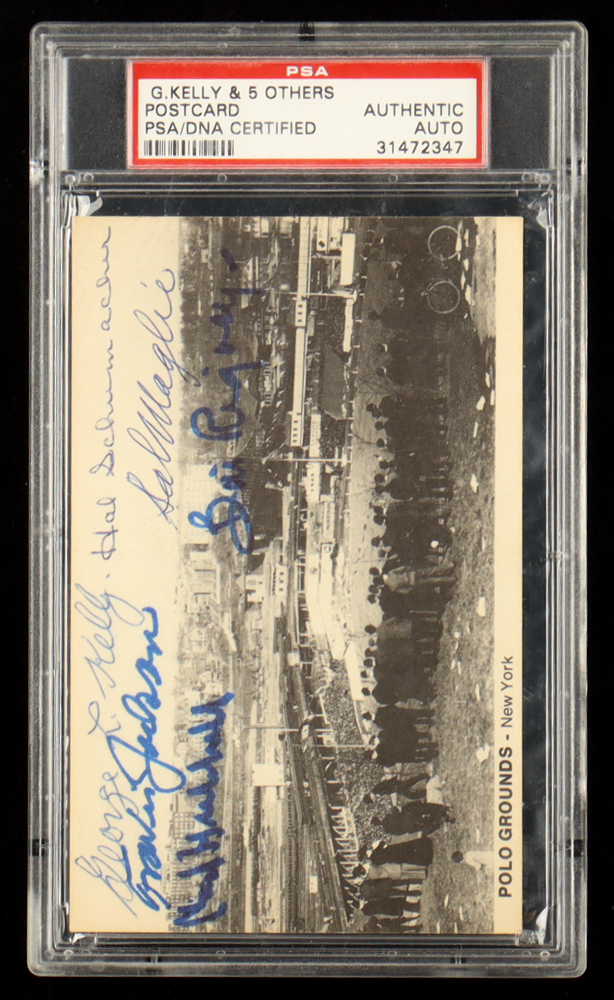 1930's-40's New York Giants Legends Postcard Signed By (6) With George ...
