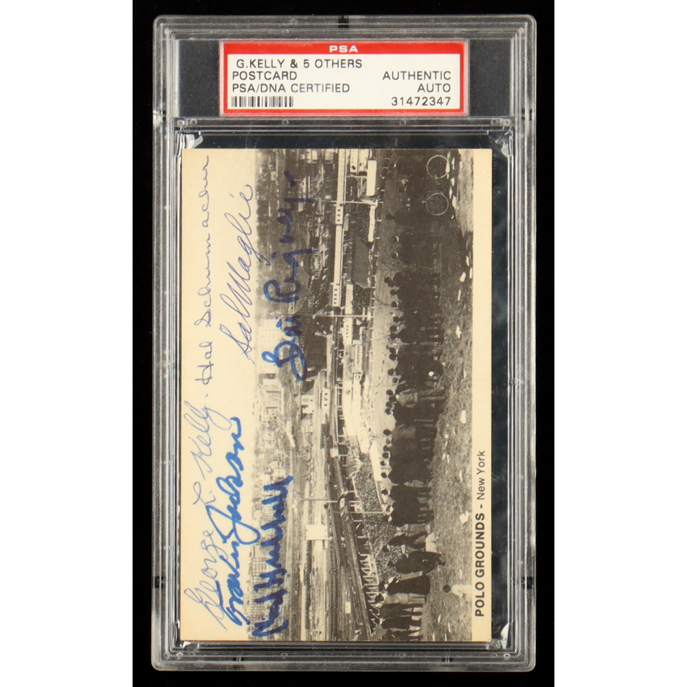 1930's-40's New York Giants Legends Postcard Signed By (6) With George ...