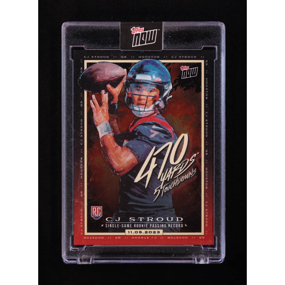 CJ Stroud 2023 Topps Now CJ Stroud Record Breaker #CJ1 RC | Pristine ...