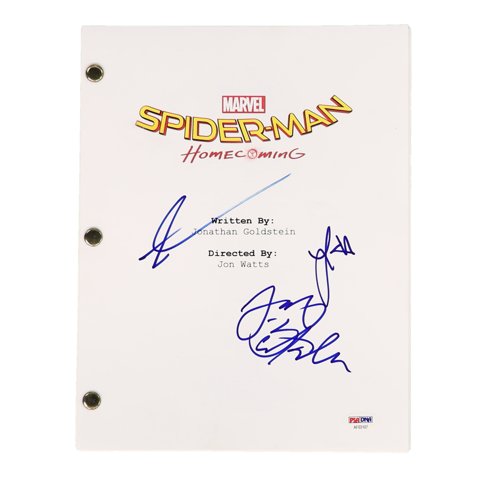 Tom Holland, Jacob Batalon & Laura Harrier Signed "Spider-Man ...
