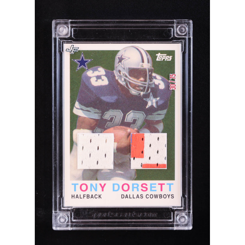 Tony Dorsett 2024 Jersey Fusion Dual Game Used Swatch #TD88 #30/75 ...