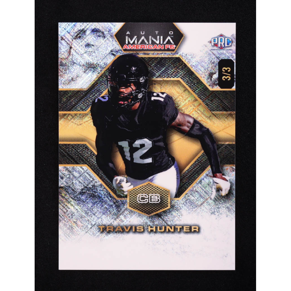 Travis Hunter 2024 Wild Card Auto Mania Mount Rushmore White Shimmer # ...