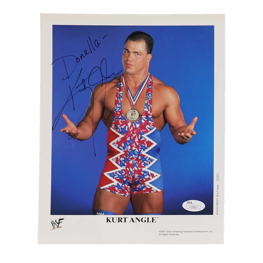 Kurt Angle Signed WWF 8x10 Photo (JSA) | Pristine Auction
