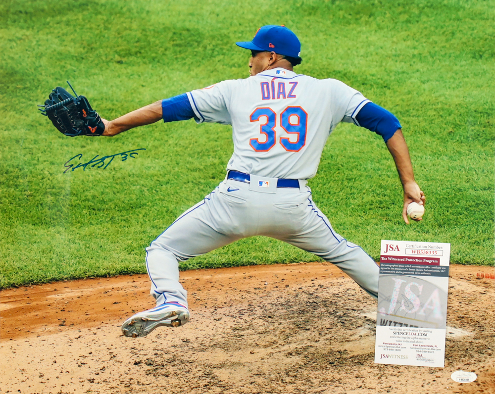 Edwin Diaz Signed Mets 16x20 Photo (JSA) | Pristine Auction
