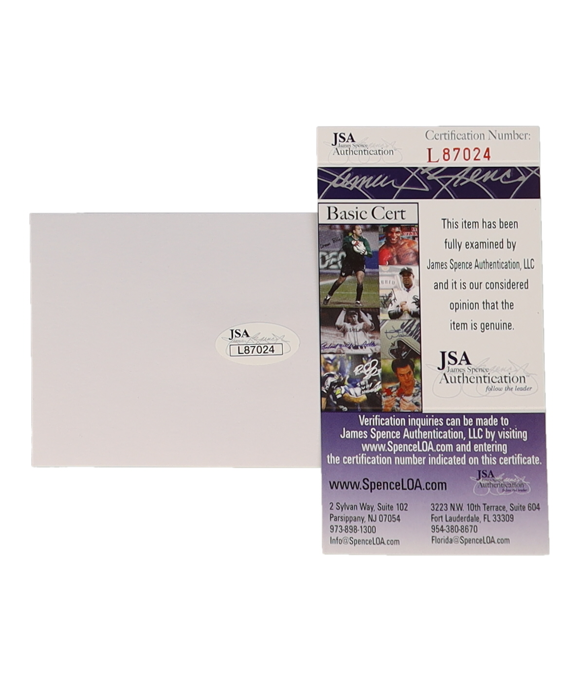 Billy Cox Signed Cut On Index Card (JSA) | Pristine Auction