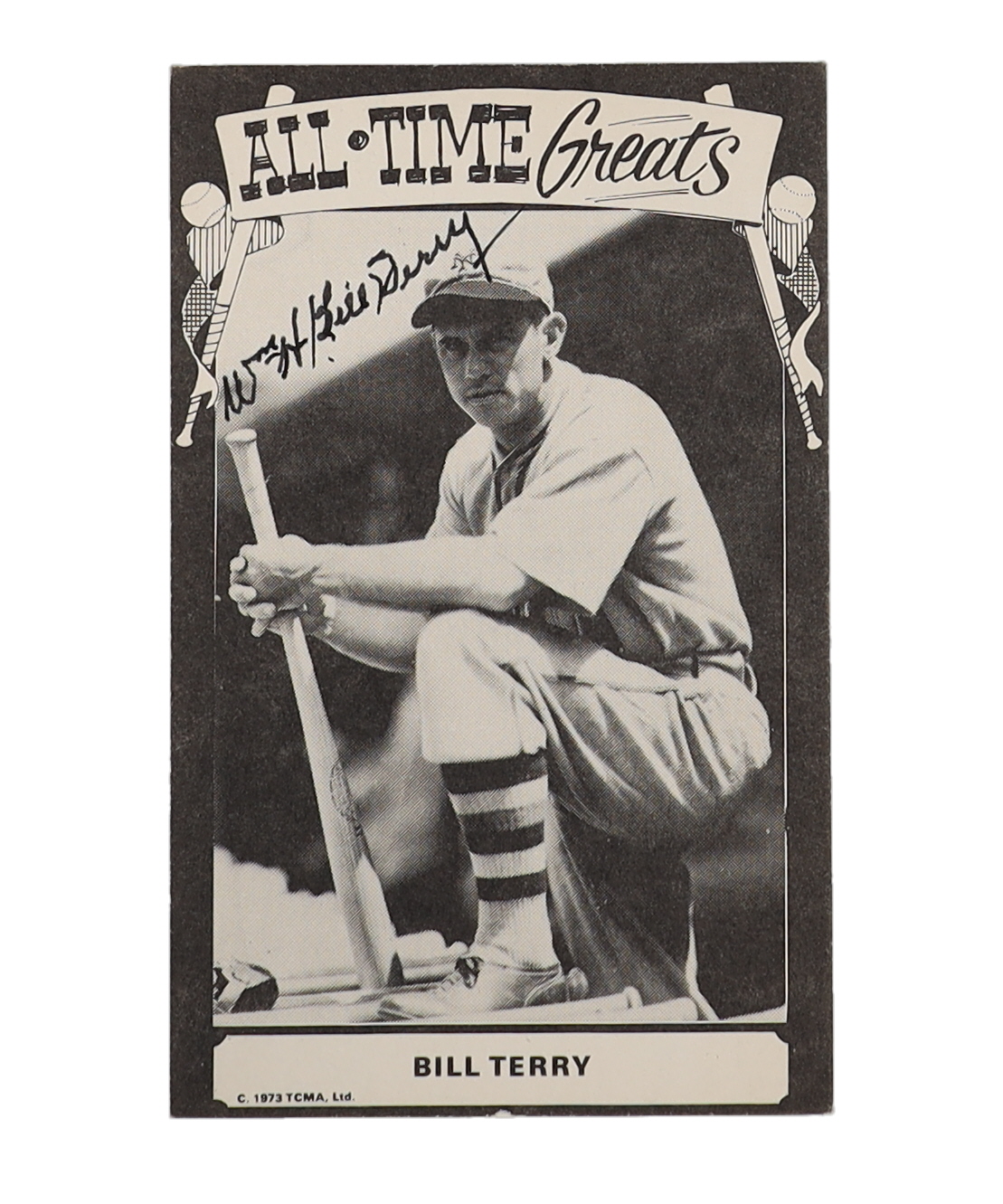 Bill Terry Signed 1973-79 TCMA All-Time Greats #20 (JSA) | Pristine Auction