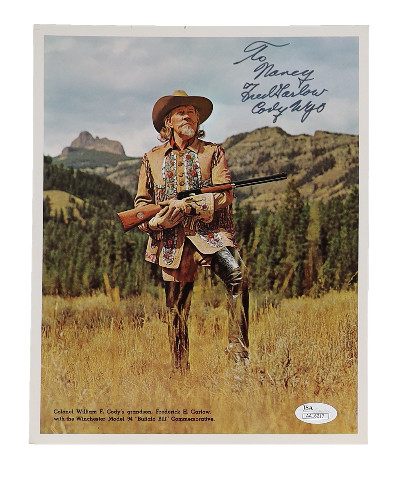 Frederick Garlow Signed 8x10 Photo With Inscription (JSA) | Pristine ...