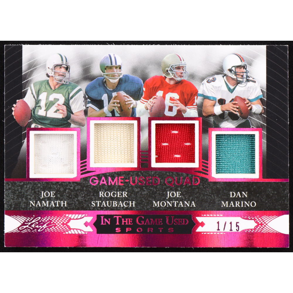 Joe Namath / Roger Staubach / Joe Montana / Dan Marino 2024 ITG Used ...