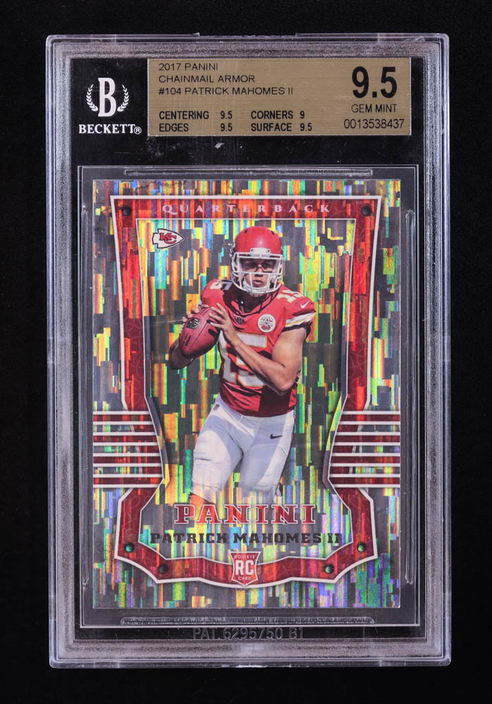 Patrick Mahomes II 2017 Panini Chainmail Armor #104 RC (BGS 9.5 ...