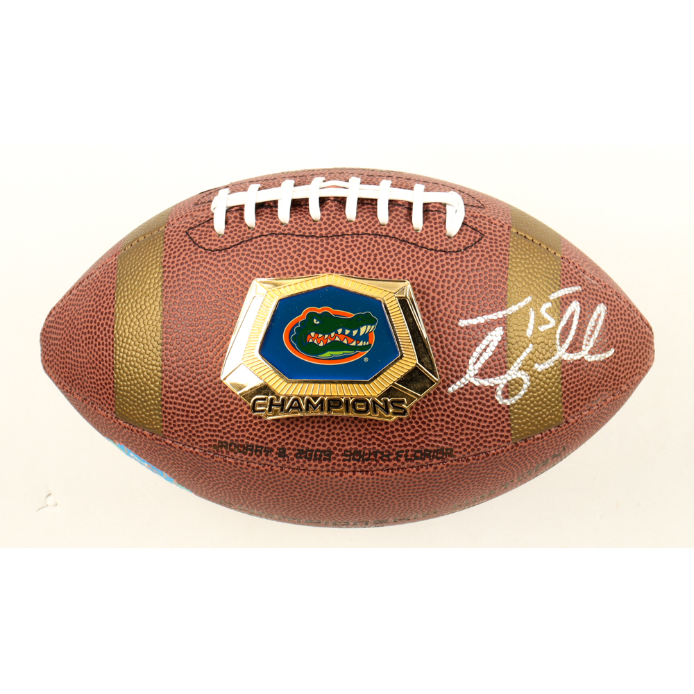 Tim Tebow Signed Florida Gators 2009 BCS Championship Logo Football ...