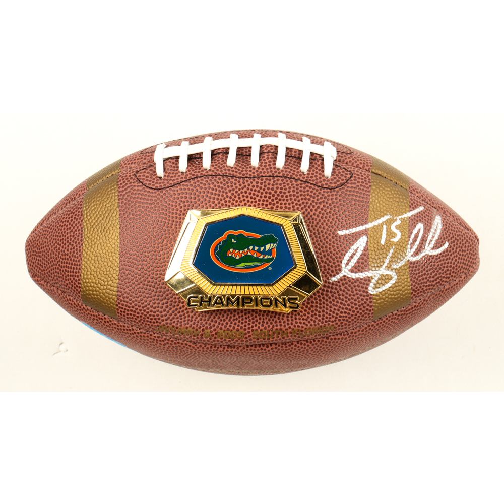 Tim Tebow Signed Florida Gators 2009 BCS Championship Logo Football ...