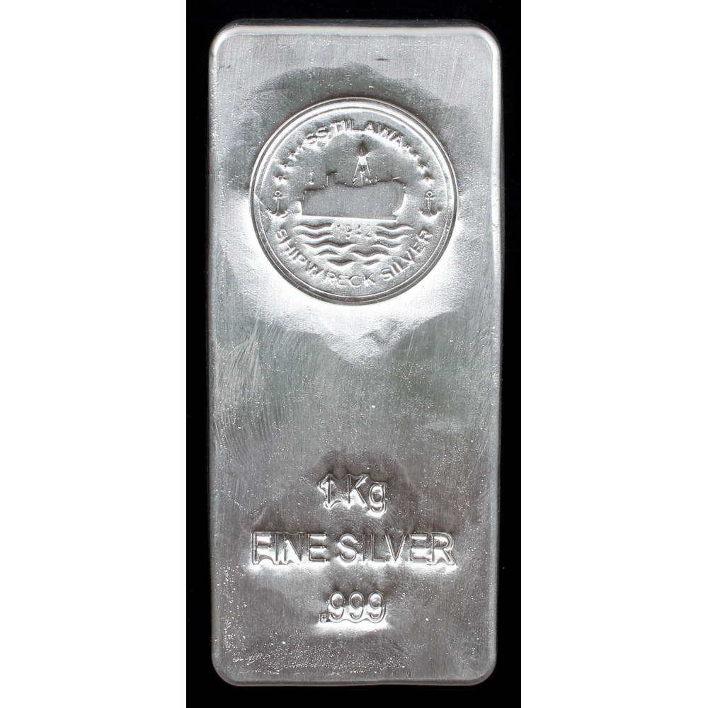 Tilawa Shipwreck 1 Kilogram .999 Pure Silver Bullion Bar | Pristine Auction