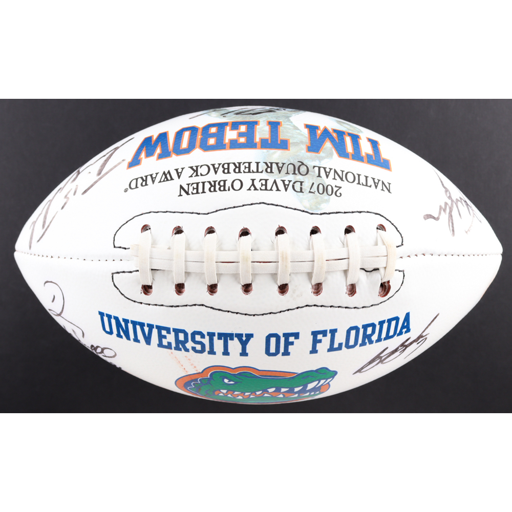 Florida Gators Logo Tim Tebow Commemorative Football Signed By (5) With ...