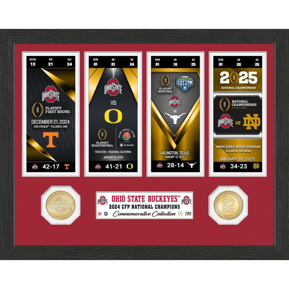 Ohio State Buckeyes Road to the 2024-25 CFP Championship Custom Framed ...