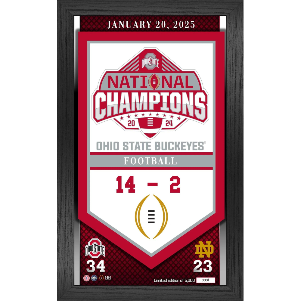 Ohio State Buckeyes LE 2024-25 National Champions Custom Framed Photo ...