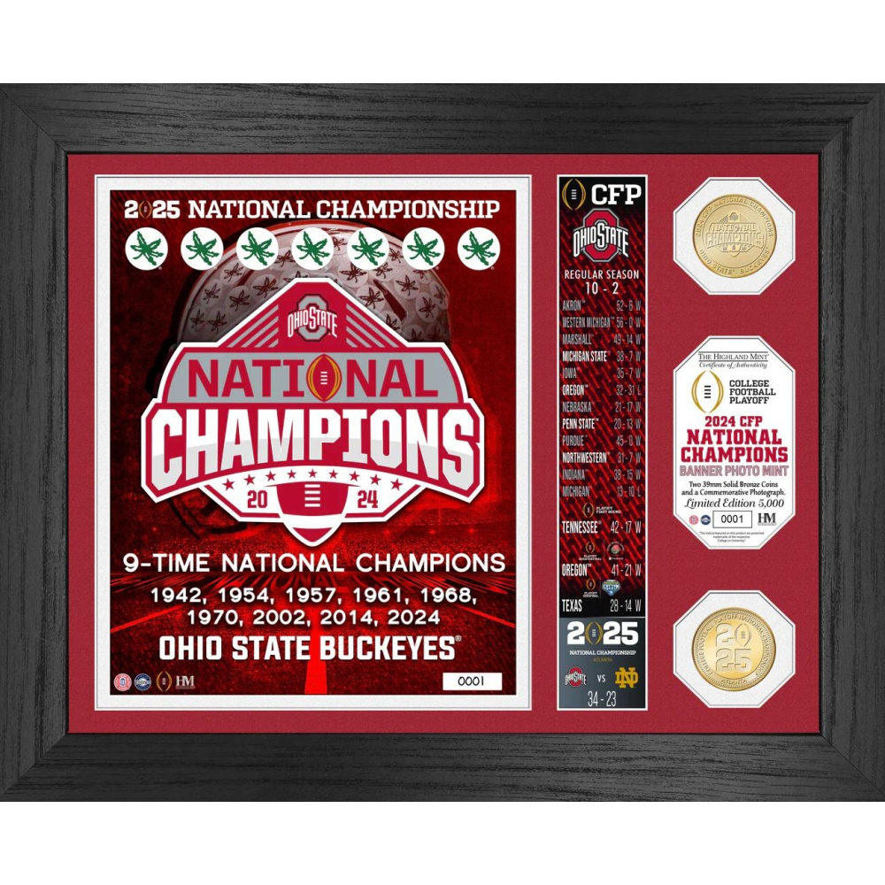 Ohio State Buckeyes 2024-25 National Champions LE Commemorative Photo ...