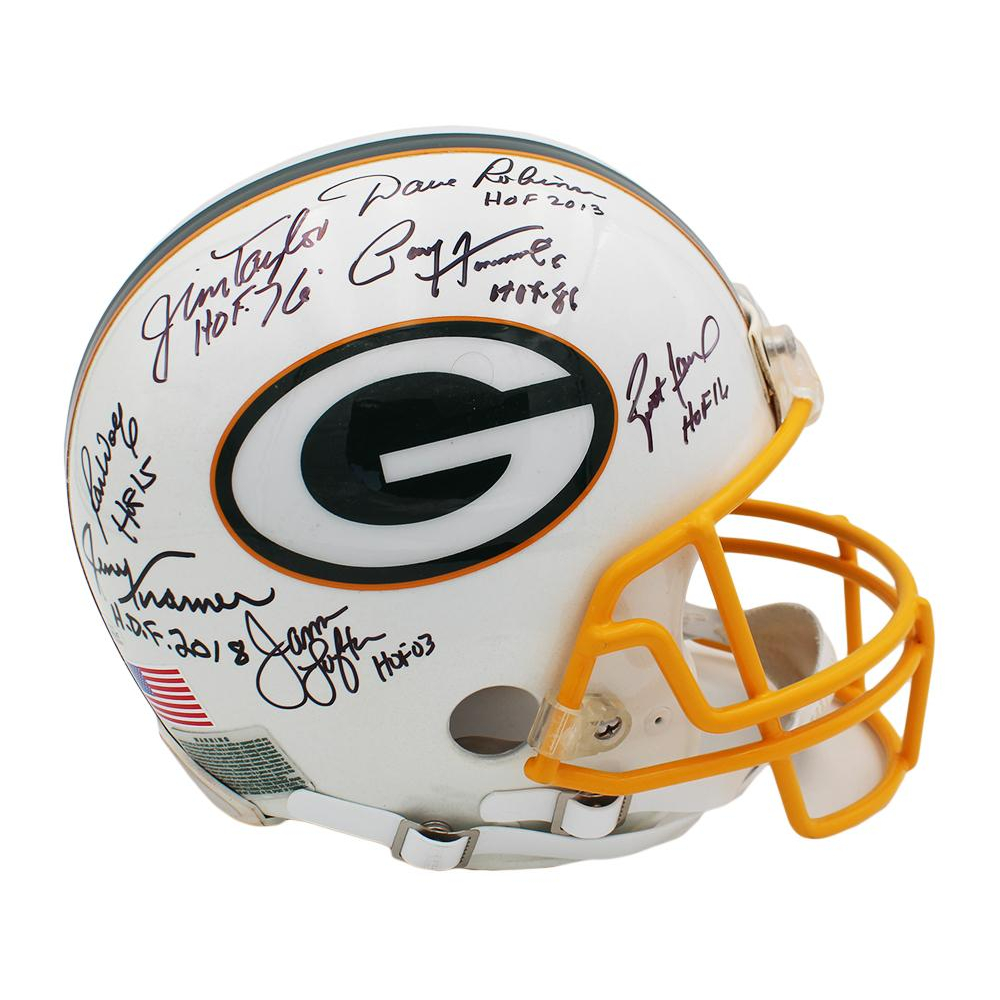 Packers Hall of Famers Full-Size Authentic On-Field Helmet Signed ...