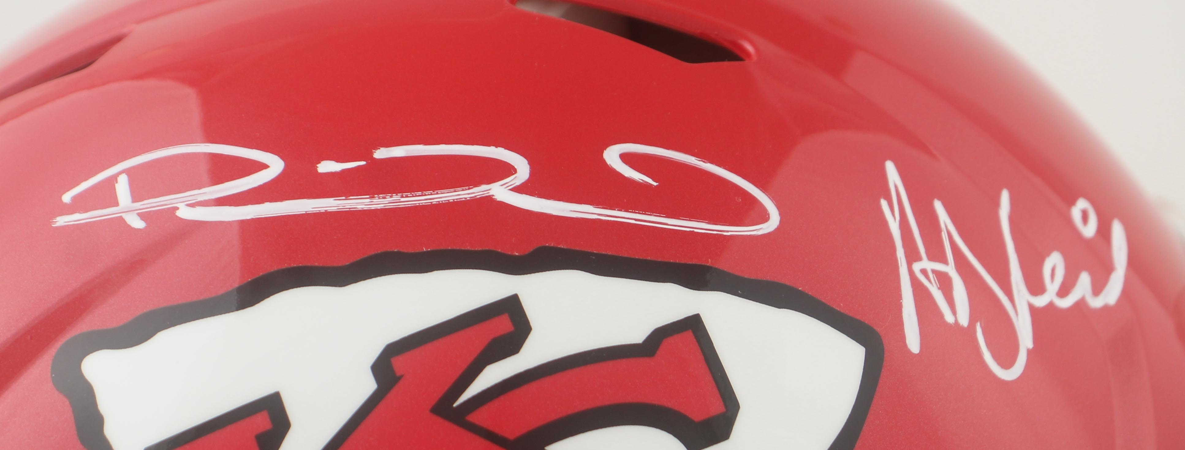 Patrick Mahomes & Andy Reid Signed Super Bowl LVIII Champions Logo Full ...