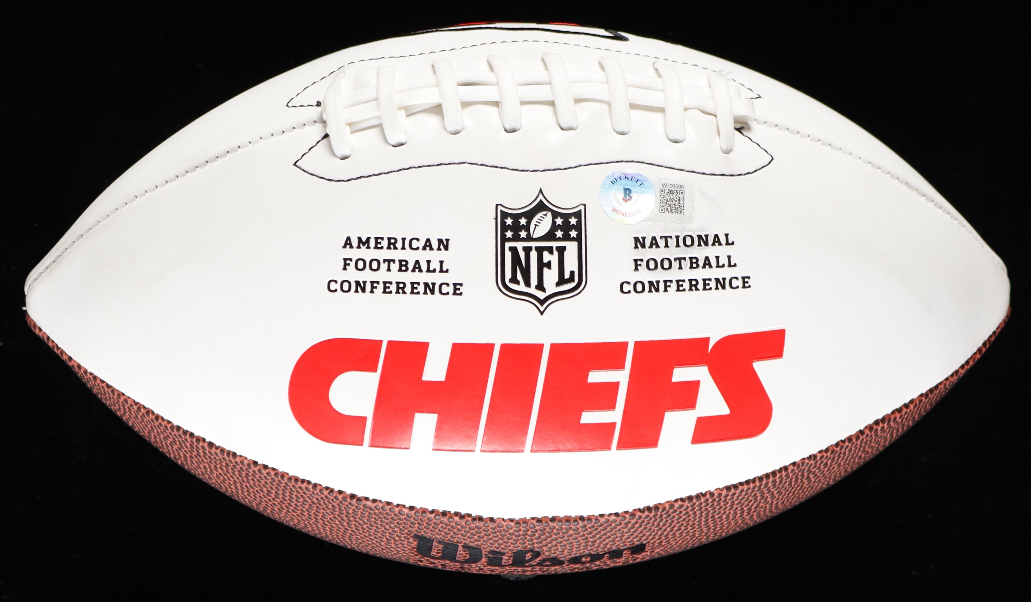 Patrick Mahomes Signed Chiefs Logo Football (Beckett) | Pristine Auction