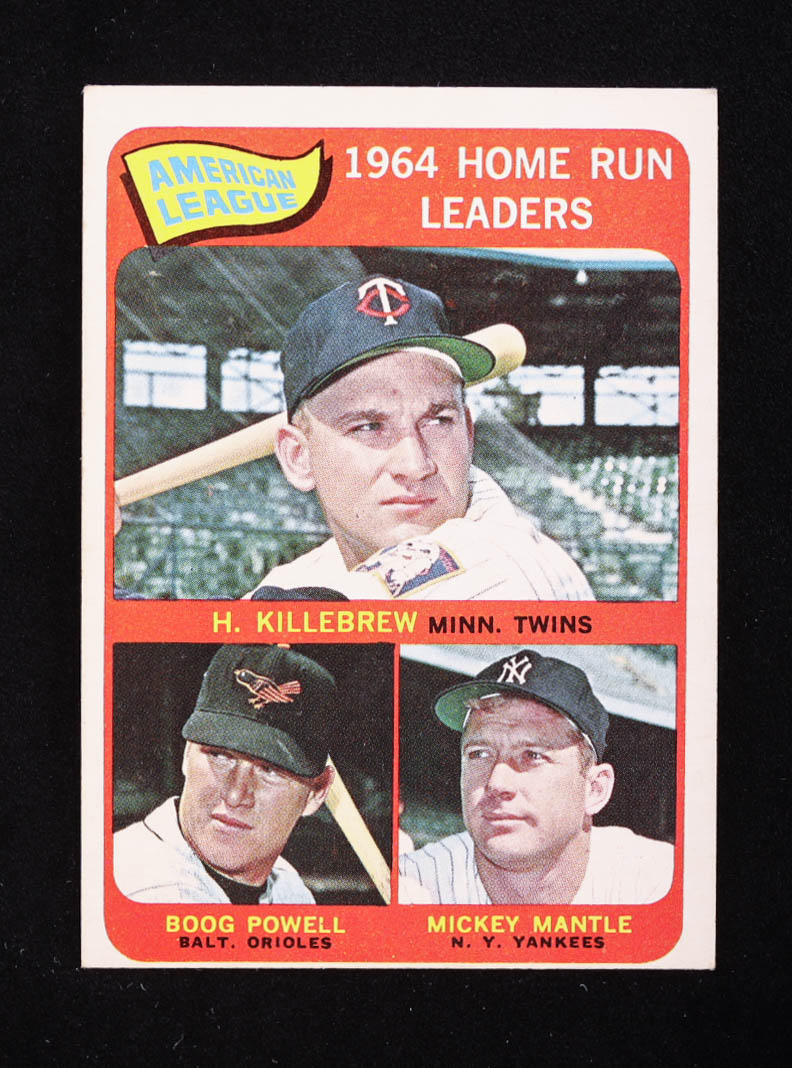 Harmon Killebrew / Boog Powell / Mickey Mantle 1964 Topps AL Home Run ...