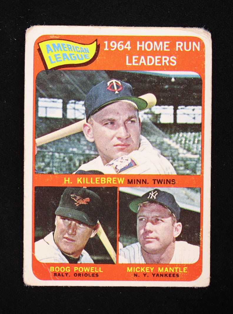 Harmon Killebrew / Boog Powell / Mickey Mantle 1964 Topps AL Home Run ...