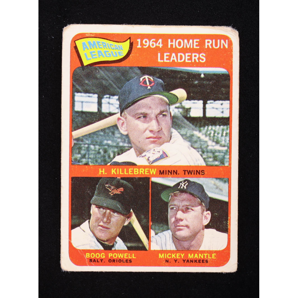 Harmon Killebrew / Boog Powell / Mickey Mantle 1964 Topps AL Home Run ...