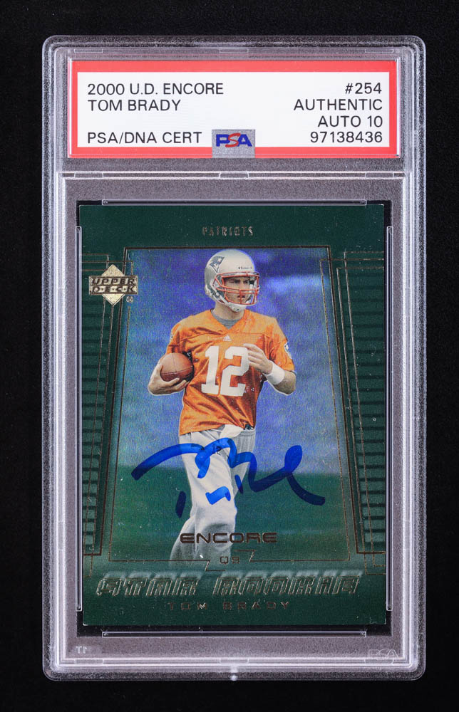 Tom Brady Signed 2000 Upper Deck Encore #254 RC (PSA | Autograph Graded ...