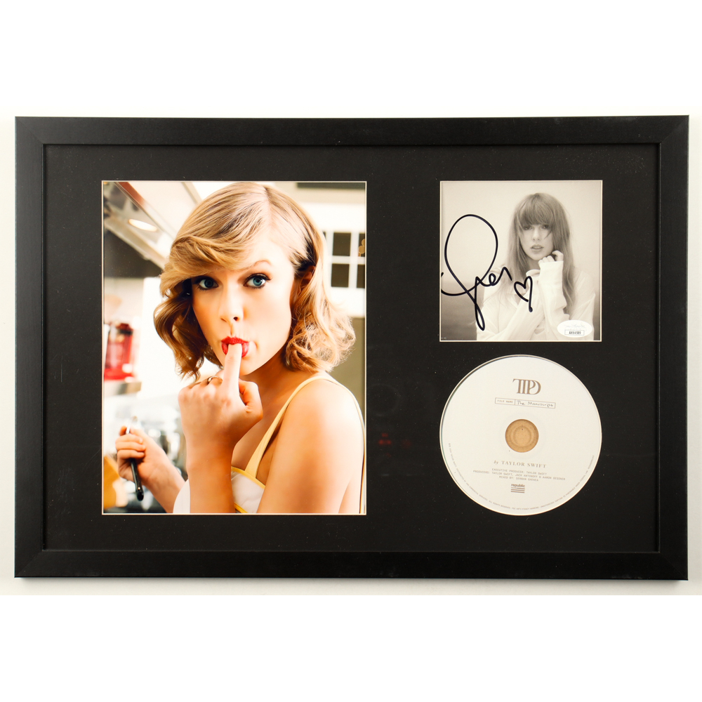 Taylor Swift Signed Custom Framed "The Tortured Poets Department" CD ...