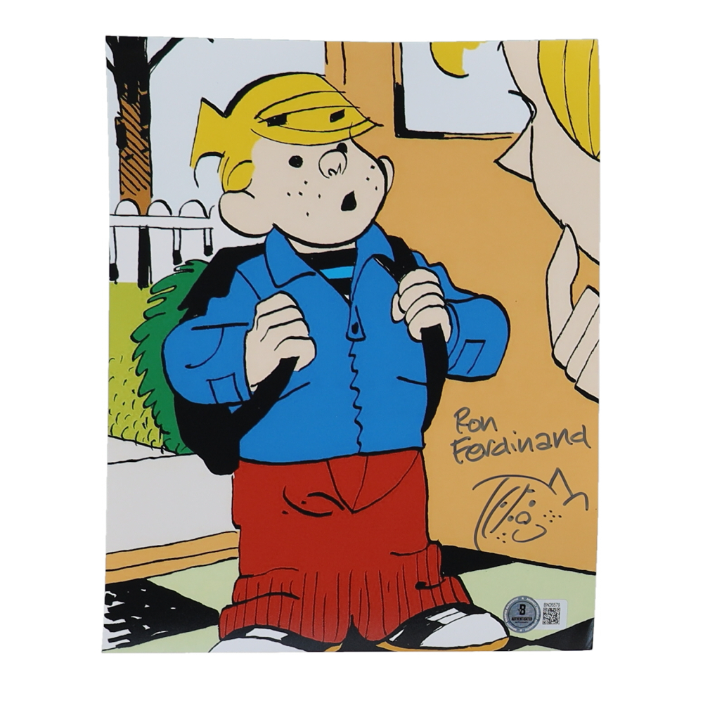 Ron Ferdinand Signed "Dennis The Menace" 8x10 Photo with Hand-Drawn Dennis Sketch (Beckett ...